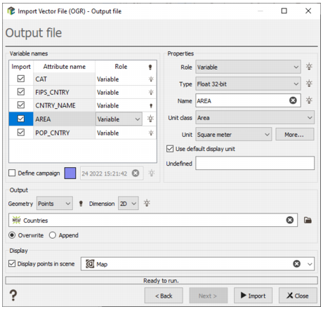 Output file