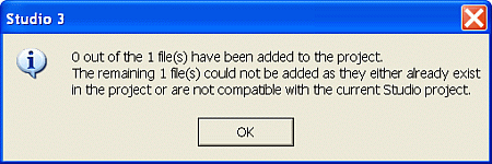 Project Files Control Bar
